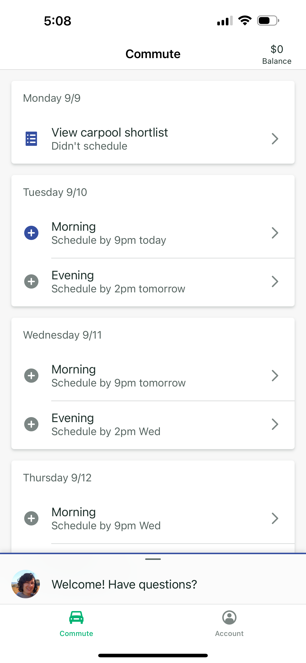 When should I schedule my morning and evening carpool? – Scoop Help Center